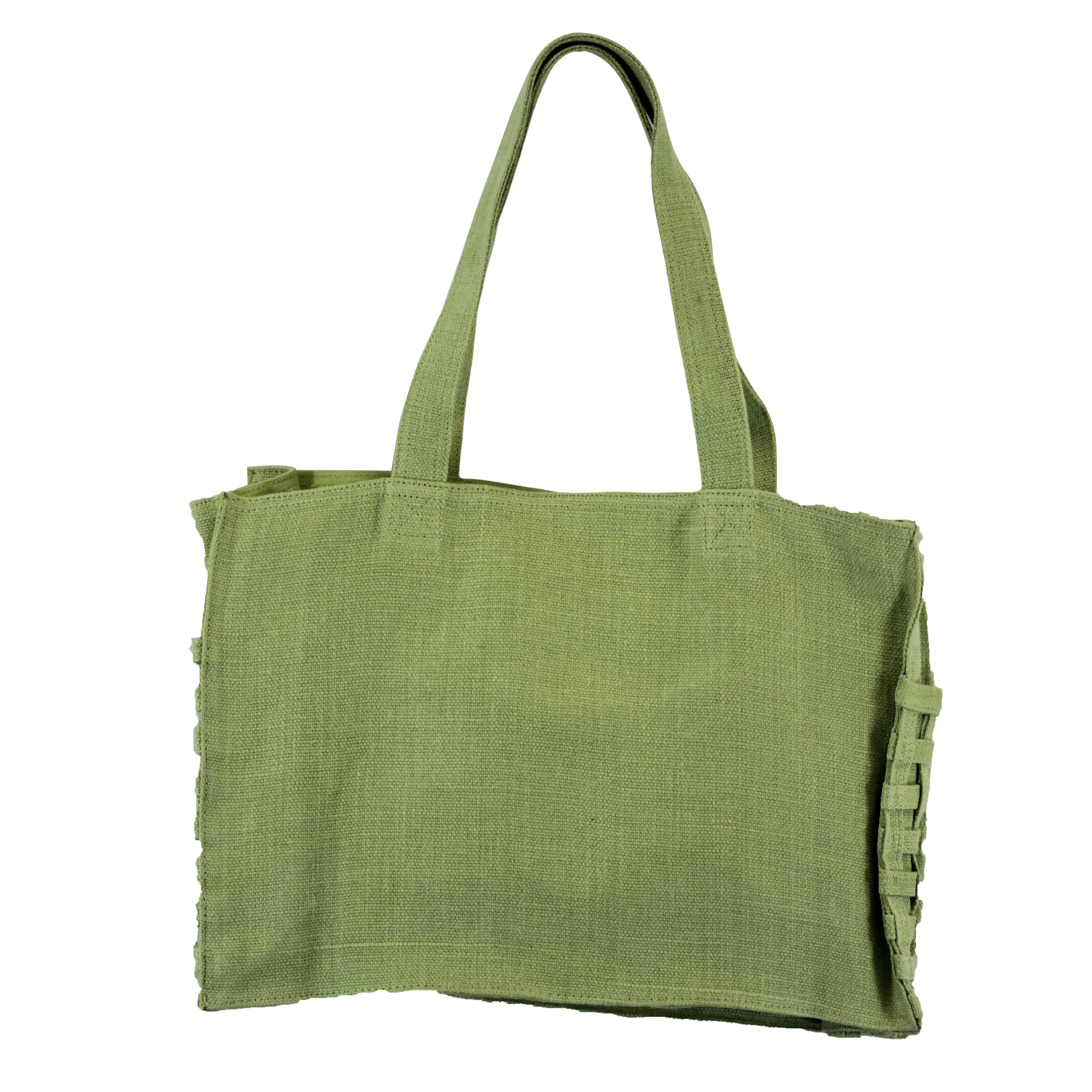 Premium Jute-Cotton Tote Bag with Canvas Pocket – MaksActivewear